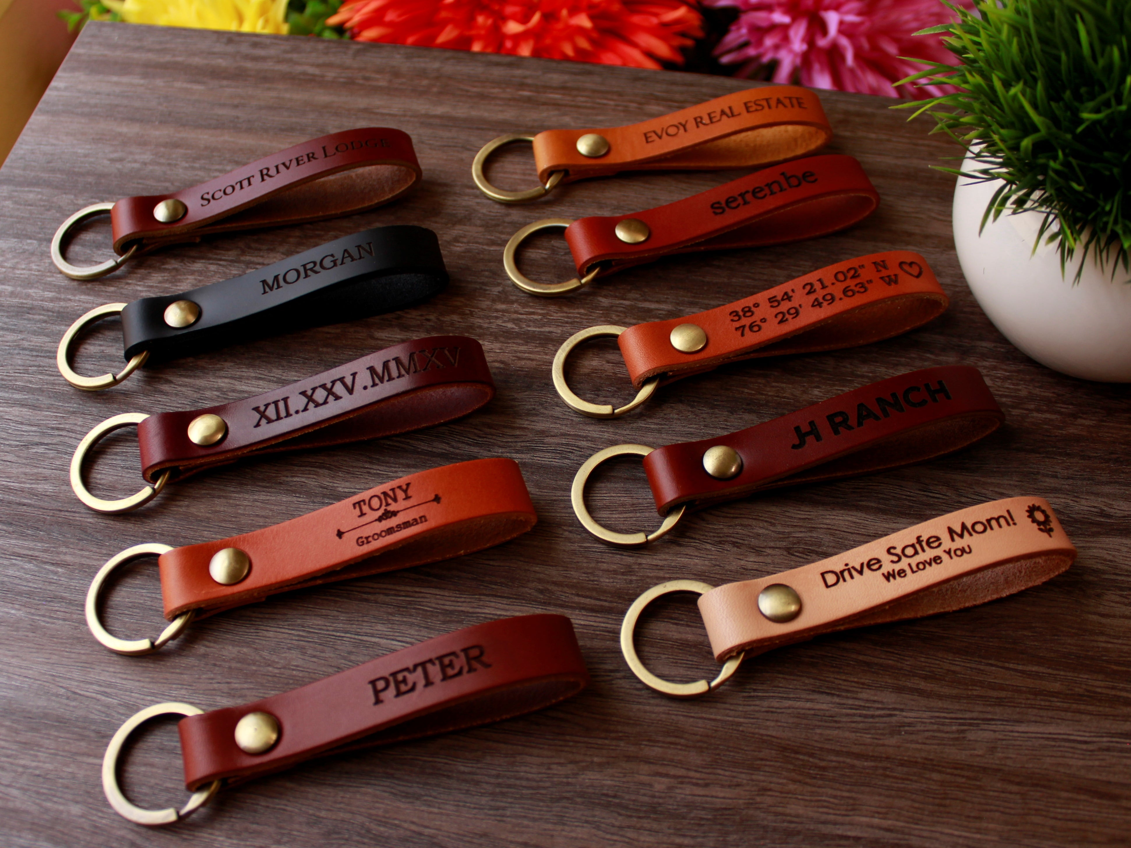 Personalized Leather Keychains – 305 Leathers